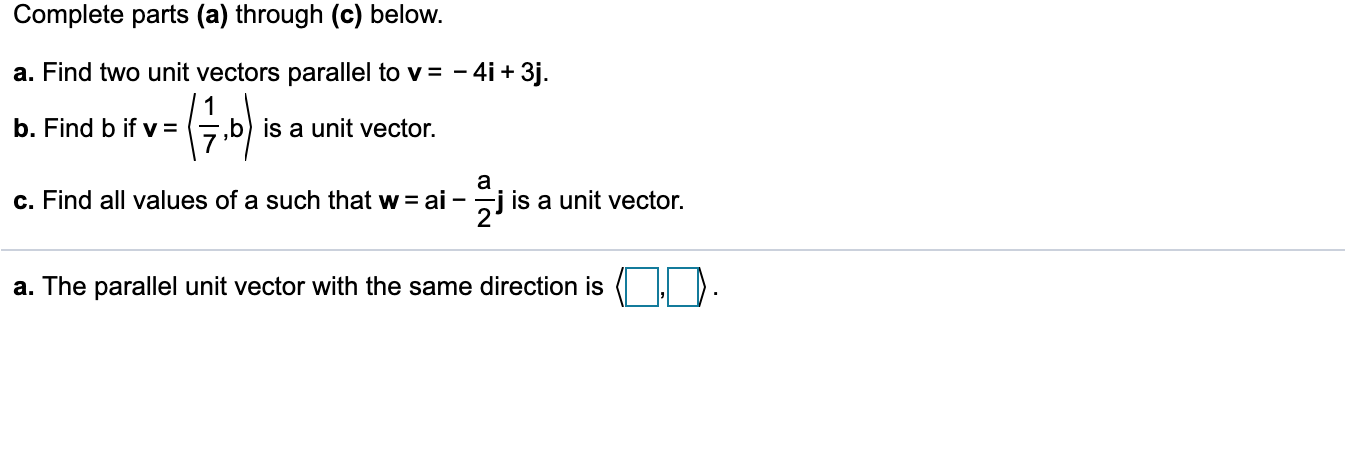 Solved Find the following vector. The vector in the | Chegg.com