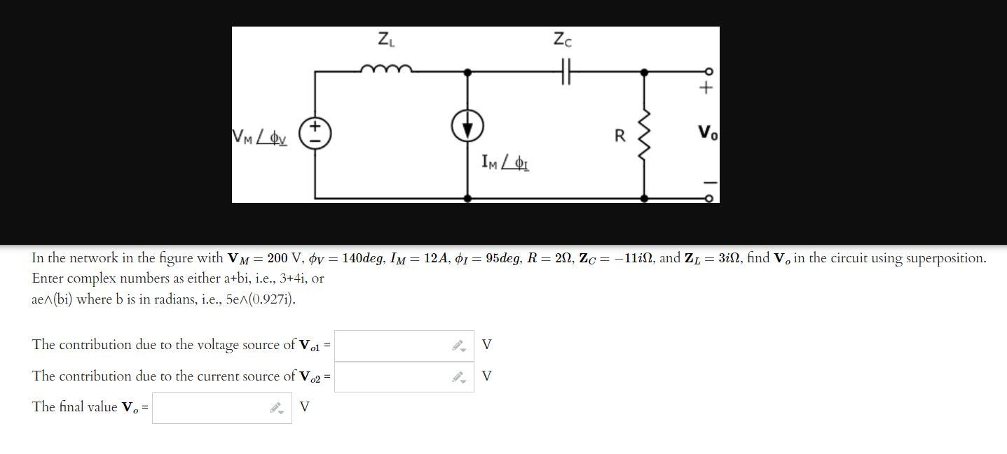 Solved In the network in the figure with VM=200 | Chegg.com