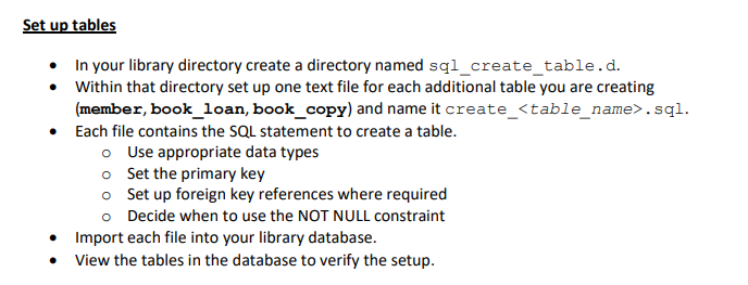 Solved Database: Library, database implementation Objective | Chegg.com