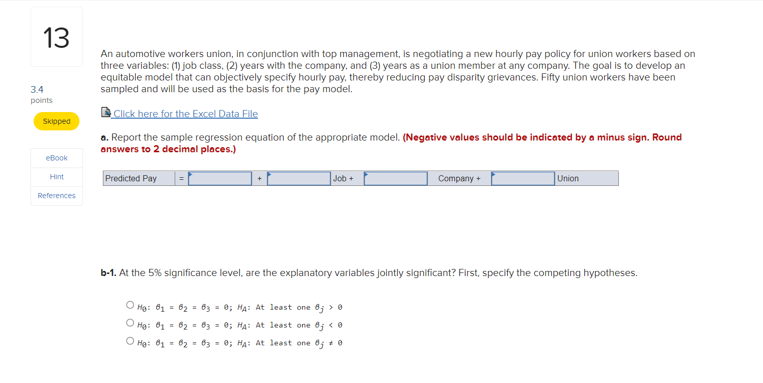 Solved 畕崱An automotive workers union, in conjunction with | Chegg.com