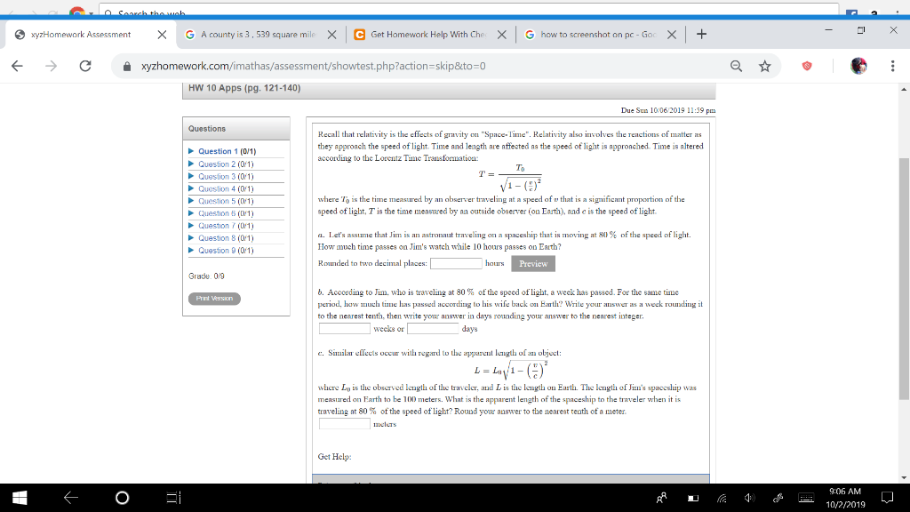 Solved O Coarch theueb X xyzHomework Assessment C Get | Chegg.com