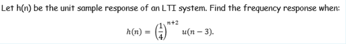Solved Let h(n) be the unit sample response of an LTI | Chegg.com