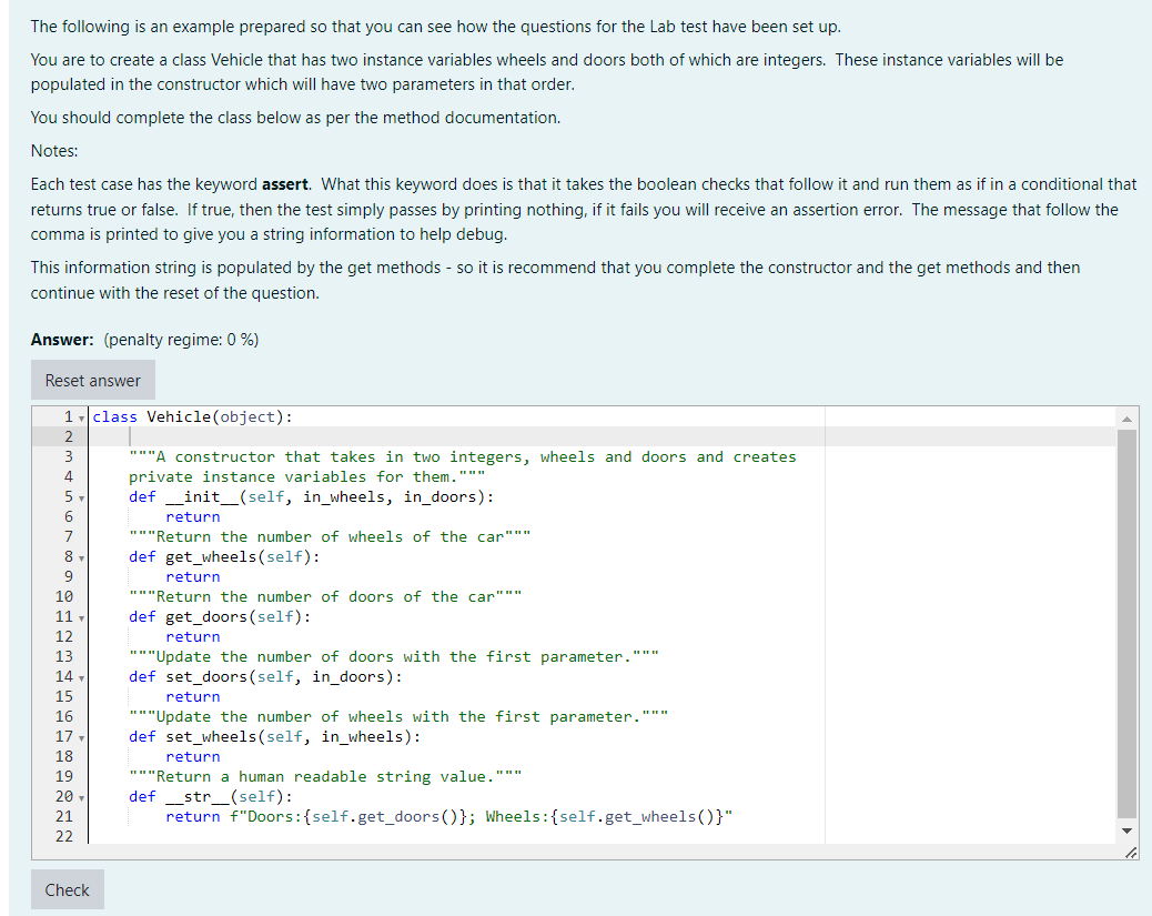 Solved The following is an example prepared so that you can | Chegg.com