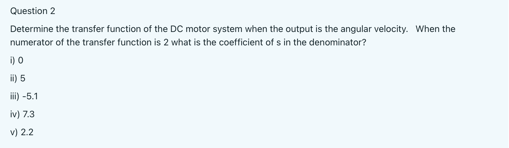 Solved Determine the transfer function of the DC motor | Chegg.com