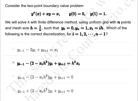 Solved Consider the two-point boundary value problem 1" (2) | Chegg.com