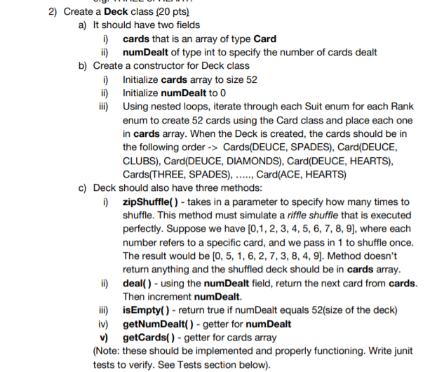 IN JAVA; USE NAMES EXACTLY AS IN THE INSTRUCTIONS; | Chegg.com