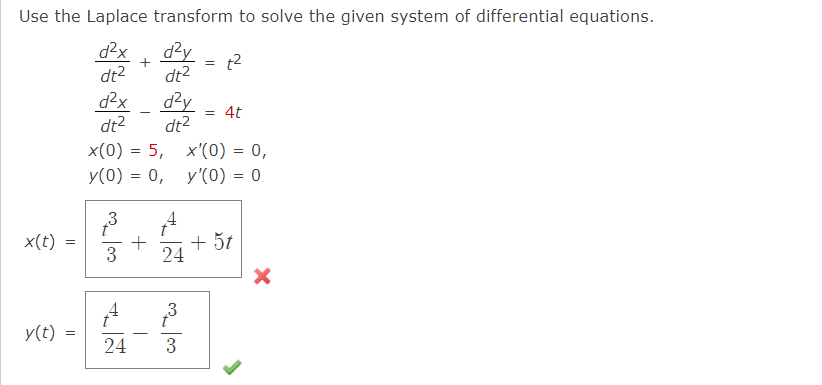 Solved Use the Laplace transform to solve the given system | Chegg.com