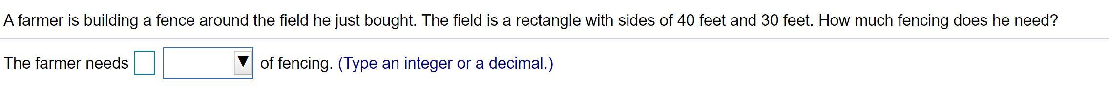 Solved A farmer is building a fence around the field he just | Chegg.com