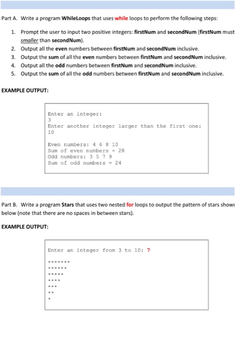Solved Prompt the user to input two positive integers: | Chegg.com