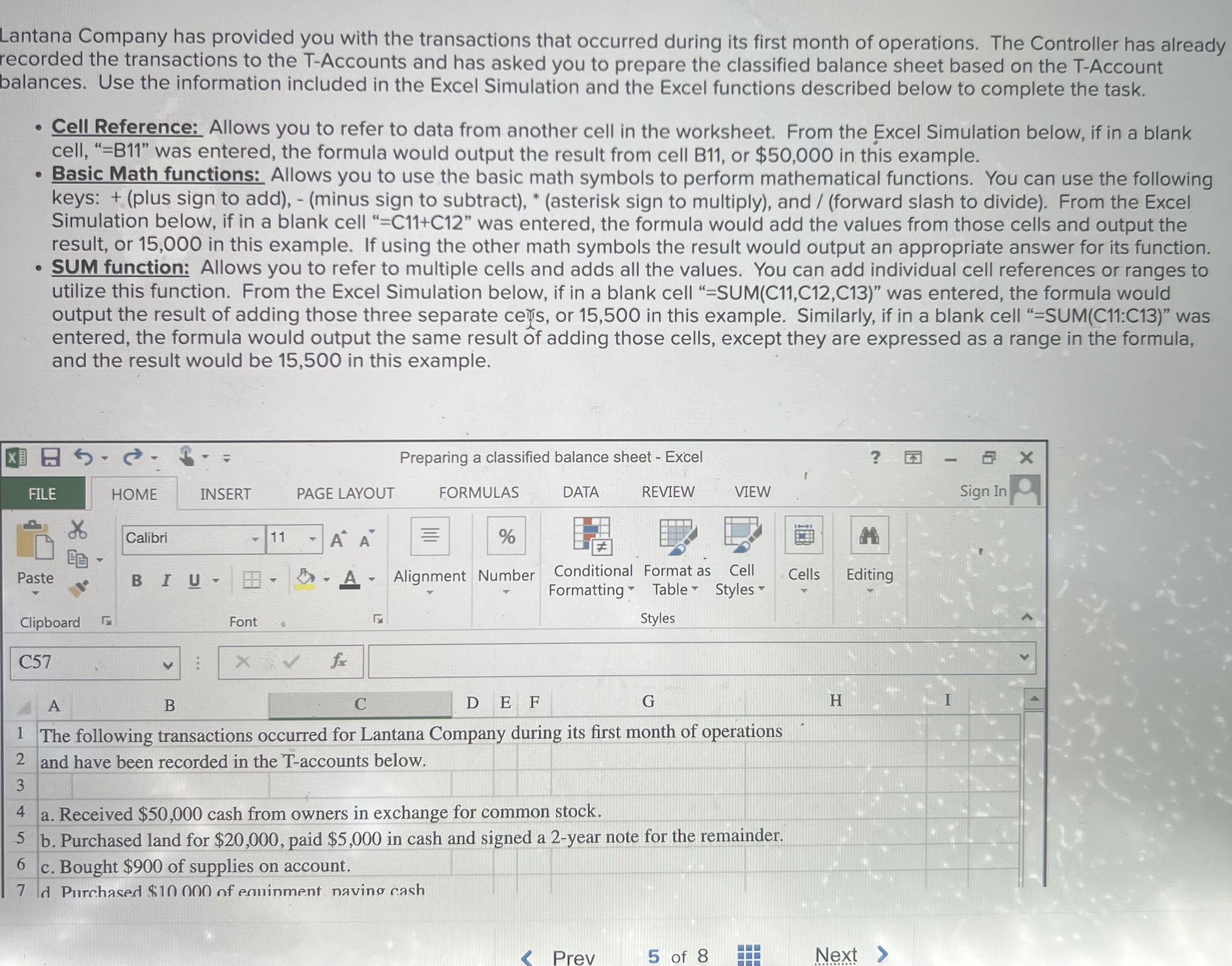 Solved antana Company has provided you with the transactions | Chegg.com