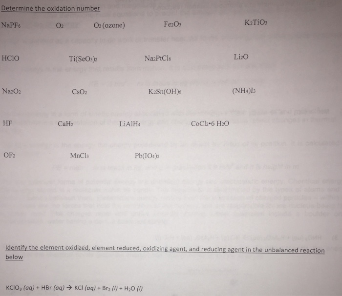 Solved Identify the element oxidized element reduced, | Chegg.com