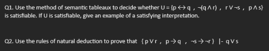 Solved Please draw out and explain full semantic tableaux | Chegg.com