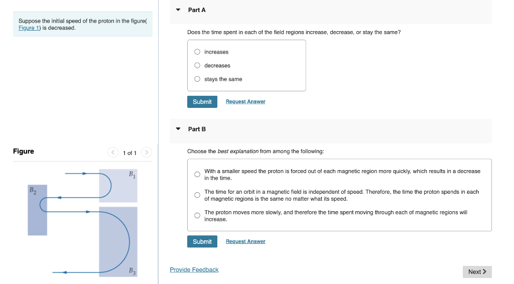 Solved Suppose the initial speed of the proton in the | Chegg.com