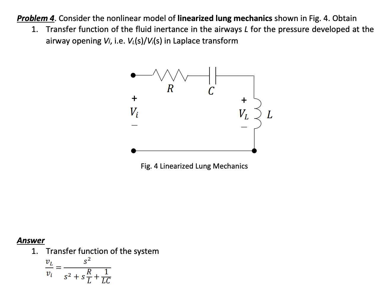 Solved Problem 4. Consider the nonlinear model of linearized | Chegg.com