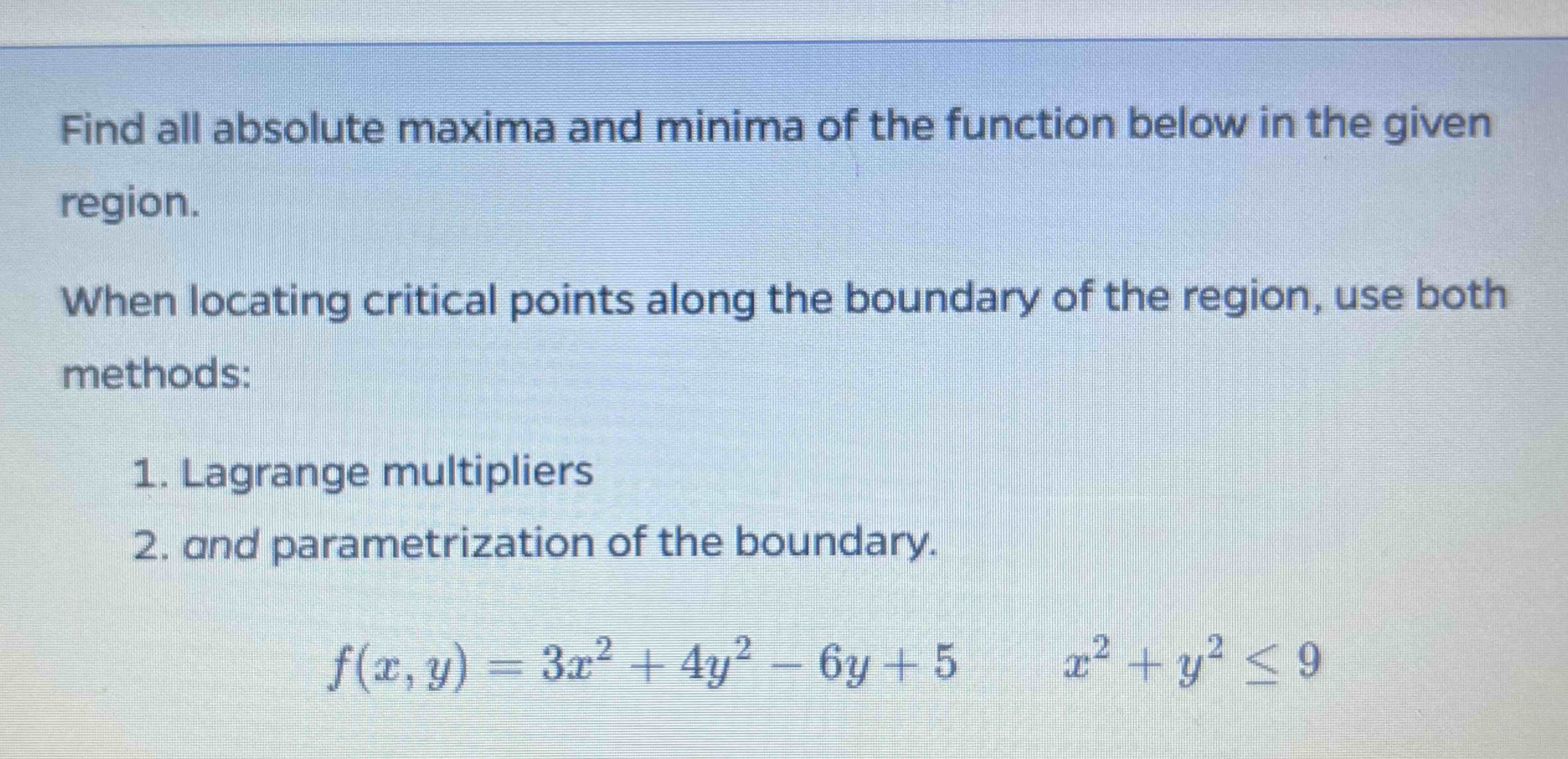 Solved Find all absolute ﻿maxima and minima of ﻿the function | Chegg.com