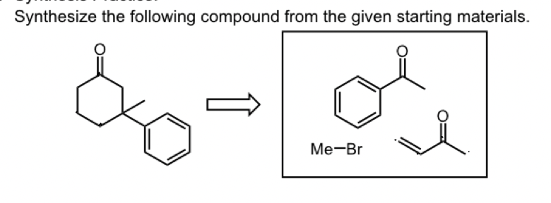 Synthesize the following compound from the given | Chegg.com