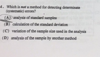 Solved 4. Which is not a method for detecting determinate | Chegg.com