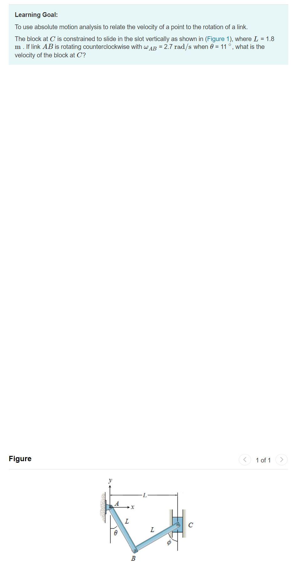 Solved Learning Goal: To use absolute motion analysis to | Chegg.com