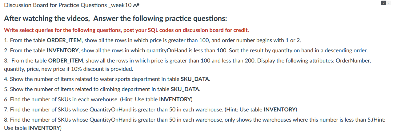 Solved Discussion Board for Practice Questions_week10 At | Chegg.com