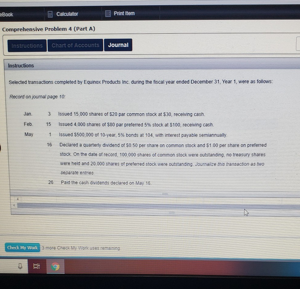 Solved eBook Calculator Print Item Comprehensive Problem 4 | Chegg.com