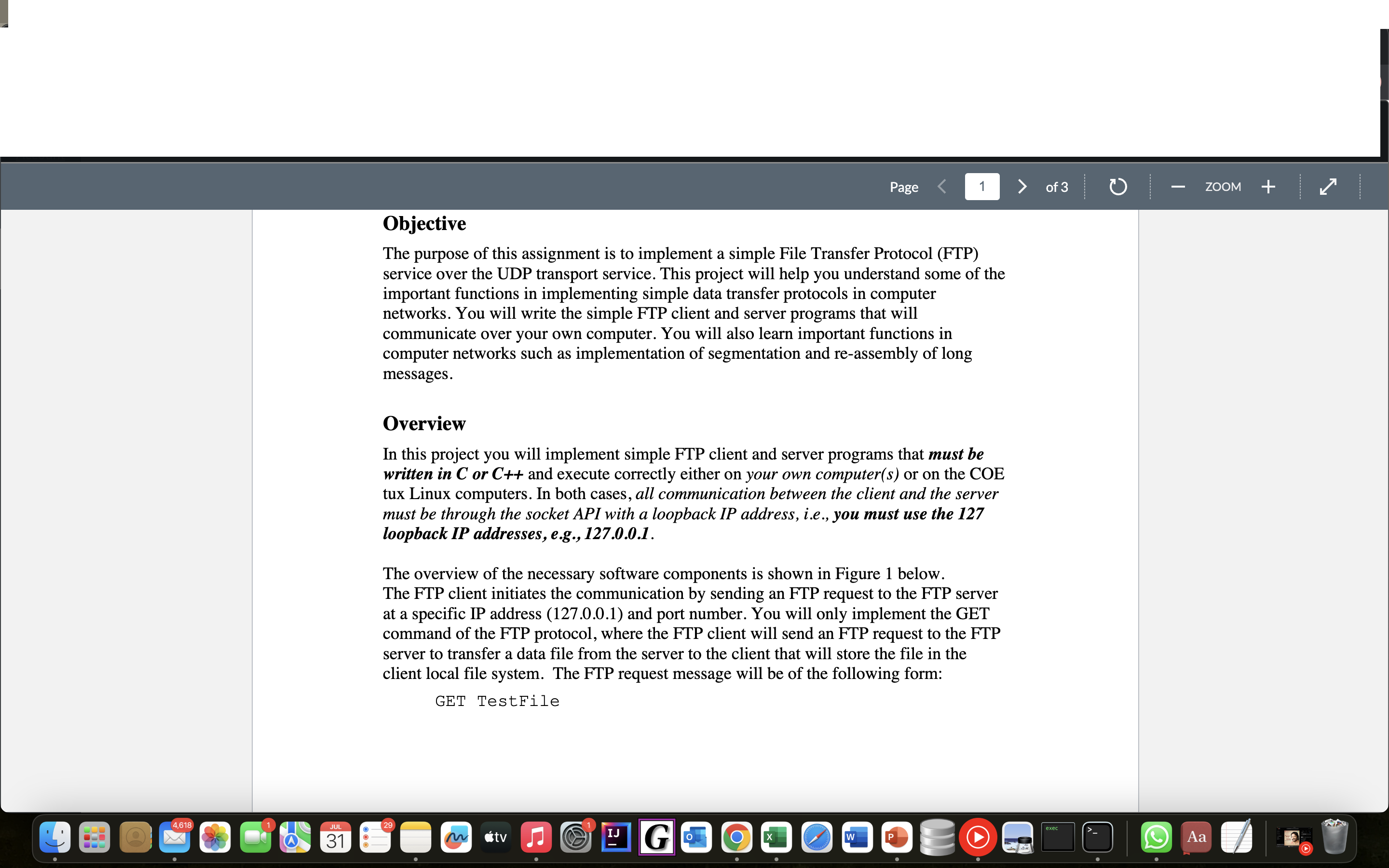 Solved Figure 1. Overview of the Software Components The FTP | Chegg.com
