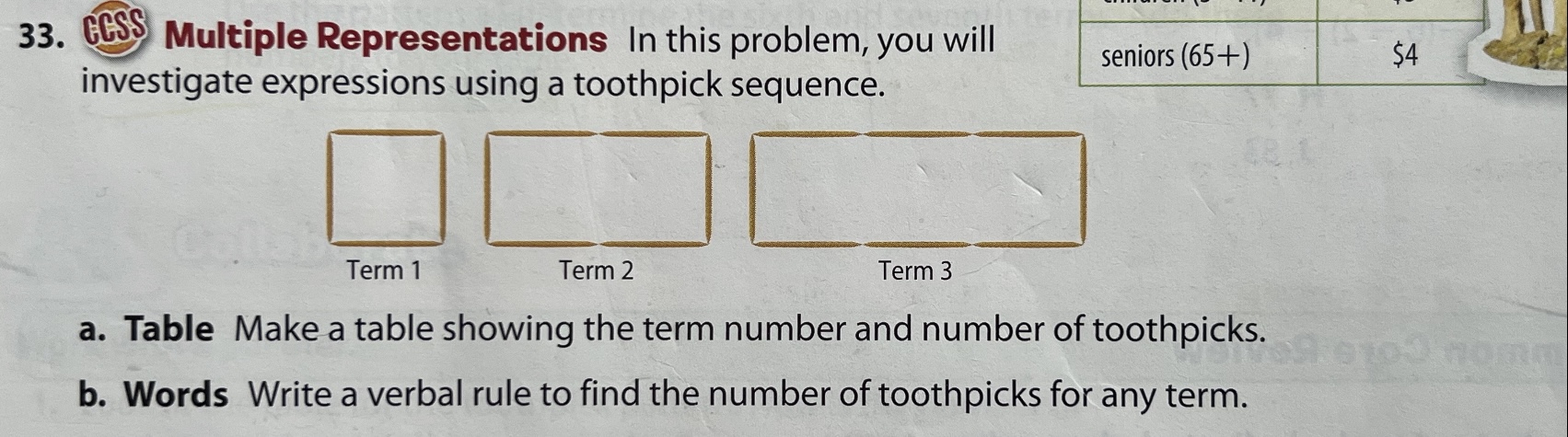 Solved 33. CESS Multiple Representations In this problem, | Chegg.com