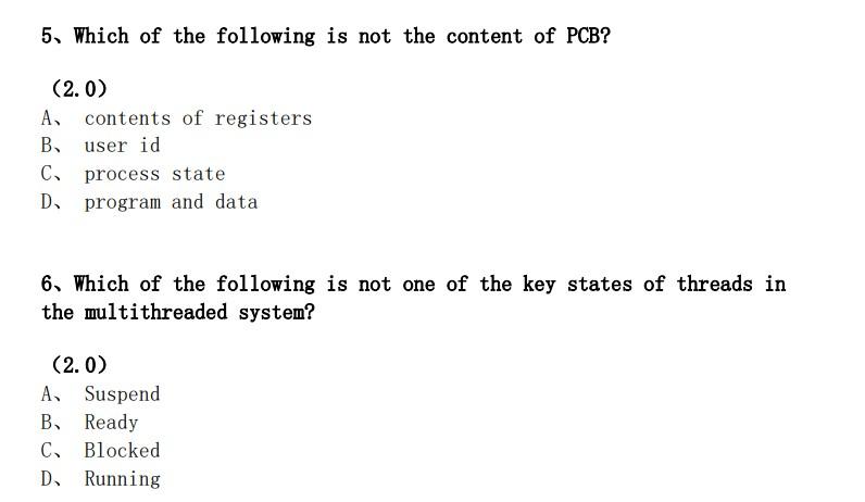 Solved Topic:Operating system I will give thumbs up for | Chegg.com