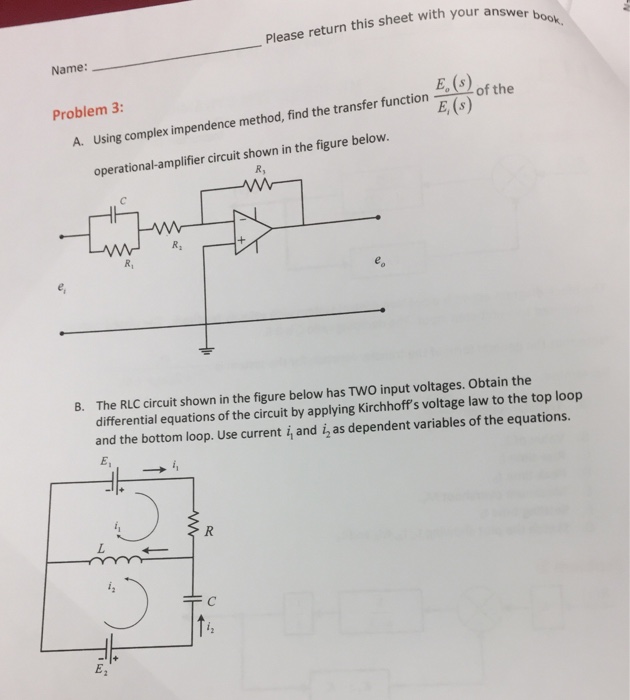 Solved A. Using complex impendence method, find the transfer | Chegg.com