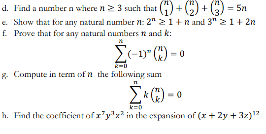 Solved d. Find a number n where n≥3 such that | Chegg.com