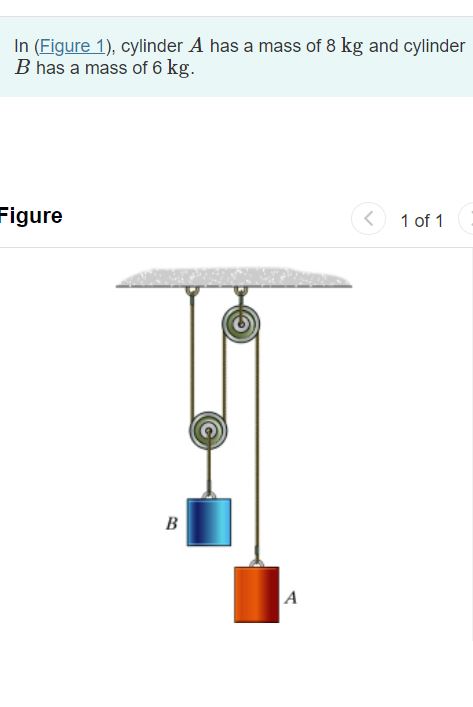 Solved Determine the velocity of the cylinder A when t=7 s | Chegg.com