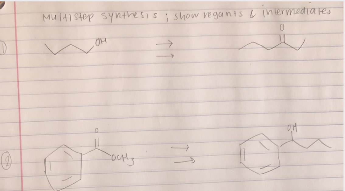 Solved complete a multistep synthesis for Both problems | Chegg.com