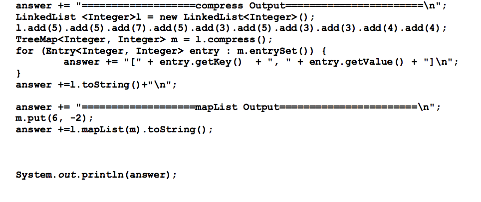 mapList – You can decide what code goes in mapList, | Chegg.com