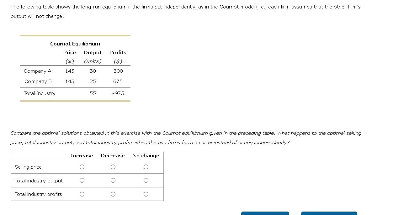 Solved Assume that two companies (A and B) are duopolists | Chegg.com