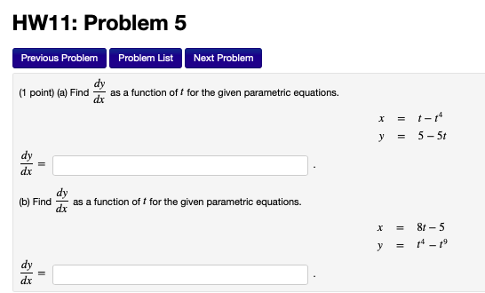 Solved HW11: Problem 5 Previous Problem Problem List Next | Chegg.com