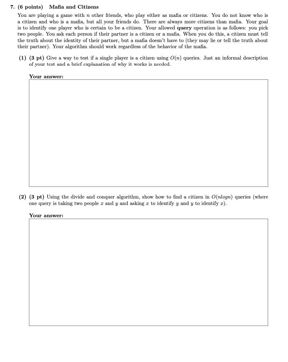Solved 6. (6 points) Maximum Sum (1) (6 pt) Given an array | Chegg.com