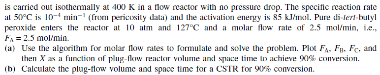 Solved P6-48 The elementary gas-phase reaction | Chegg.com