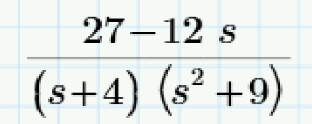 Solved (s+4)(s2+9)27−12s | Chegg.com