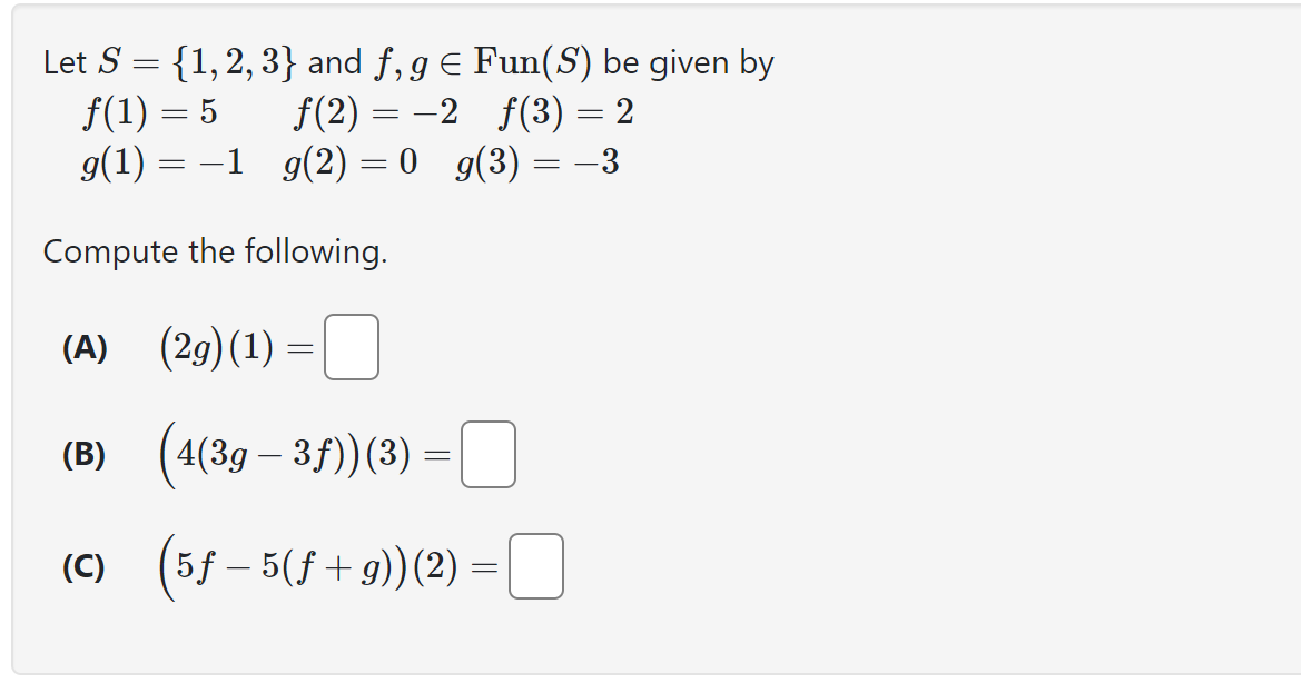Solved (f+g)(x)=f(x)+g(x)(r⋅f)(x)=rf(x) | Chegg.com