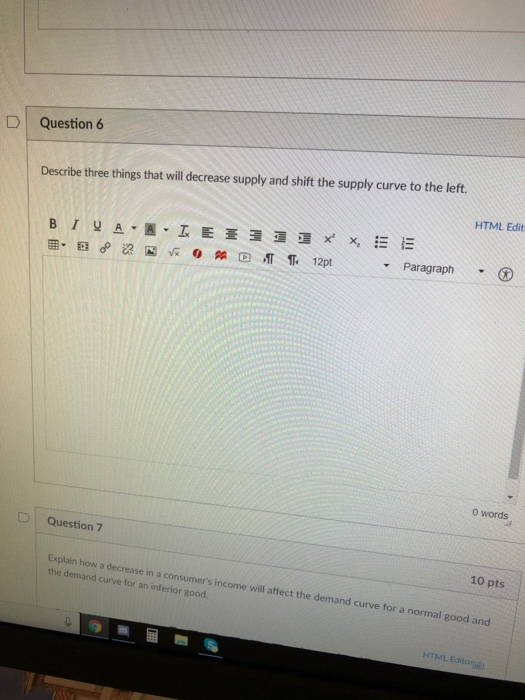 Solved DQuestion 6 Describe three things that will decrease | Chegg.com