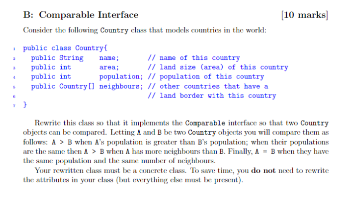Solved Rewrite this class so that it implements the | Chegg.com