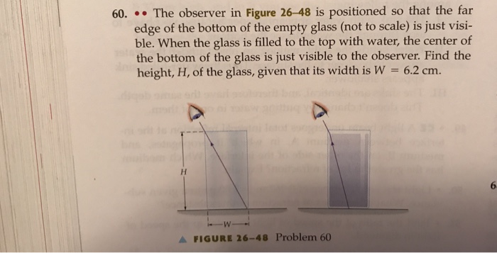 Solved 60. The observer in Figure 26-48 is positioned so | Chegg.com