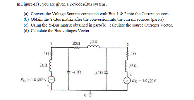 Solved In Figure-(3), you are given a 2-Nodes/Bus system. | Chegg.com
