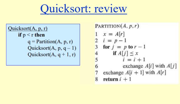 Solved 1) Give the decision tree of the QuickSort above (the | Chegg.com