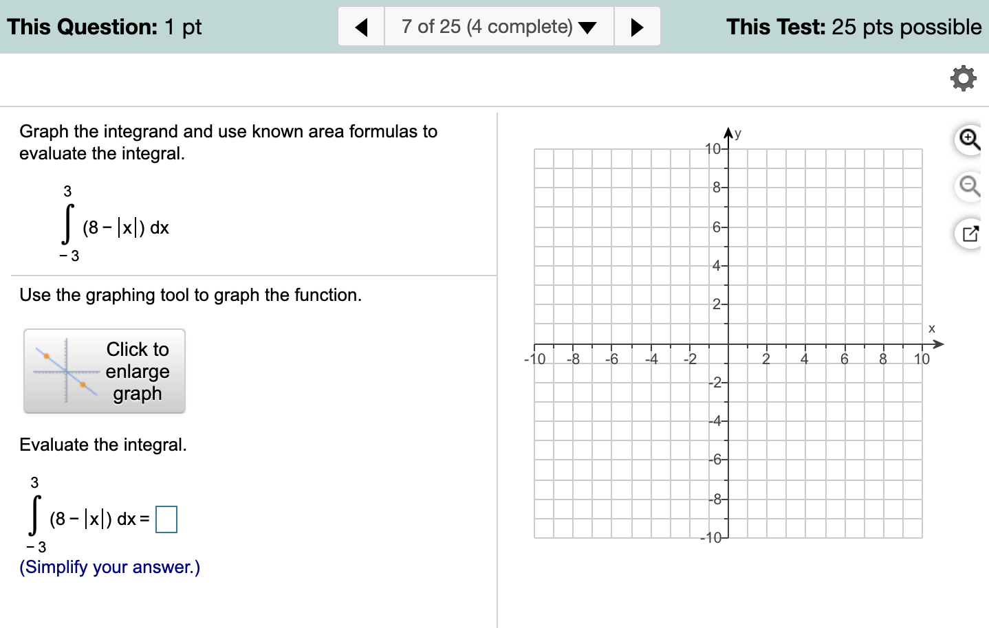 Solved This Question: 1 pt 7 of 25 (4 complete) This Test: | Chegg.com