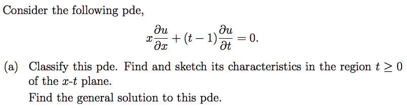 Solved Consider the following pde, o Classify this pde. Find | Chegg.com