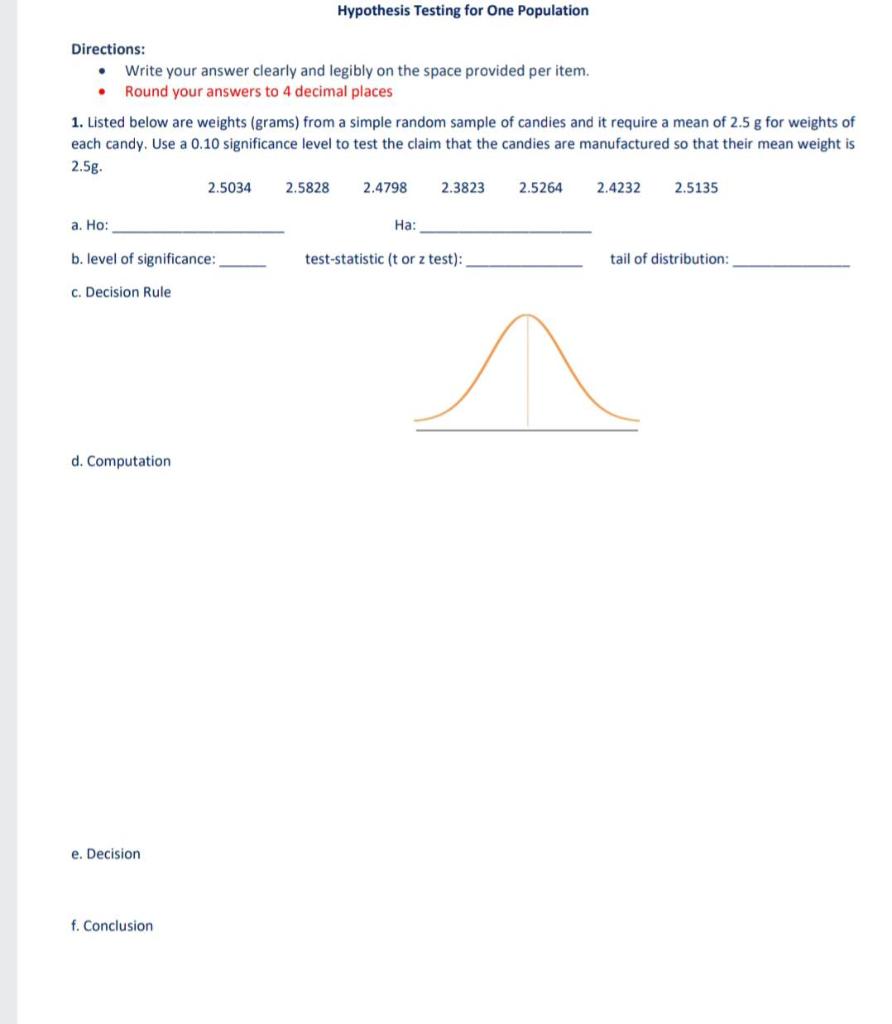 Solved Directions: - Write your answer clearly and legibly | Chegg.com