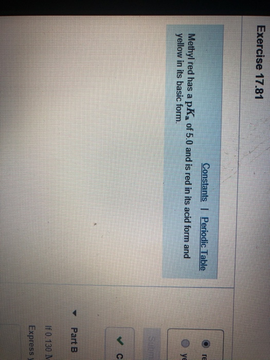 Solved Exercise 17.81 Constants I Periodic Table re Methyl | Chegg.com