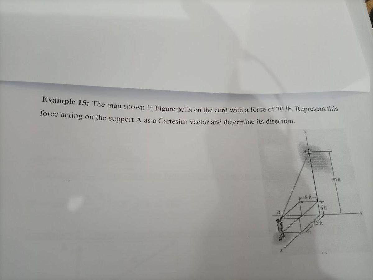 Solved Example 15: The man shown in Figure pulls on the cord | Chegg.com