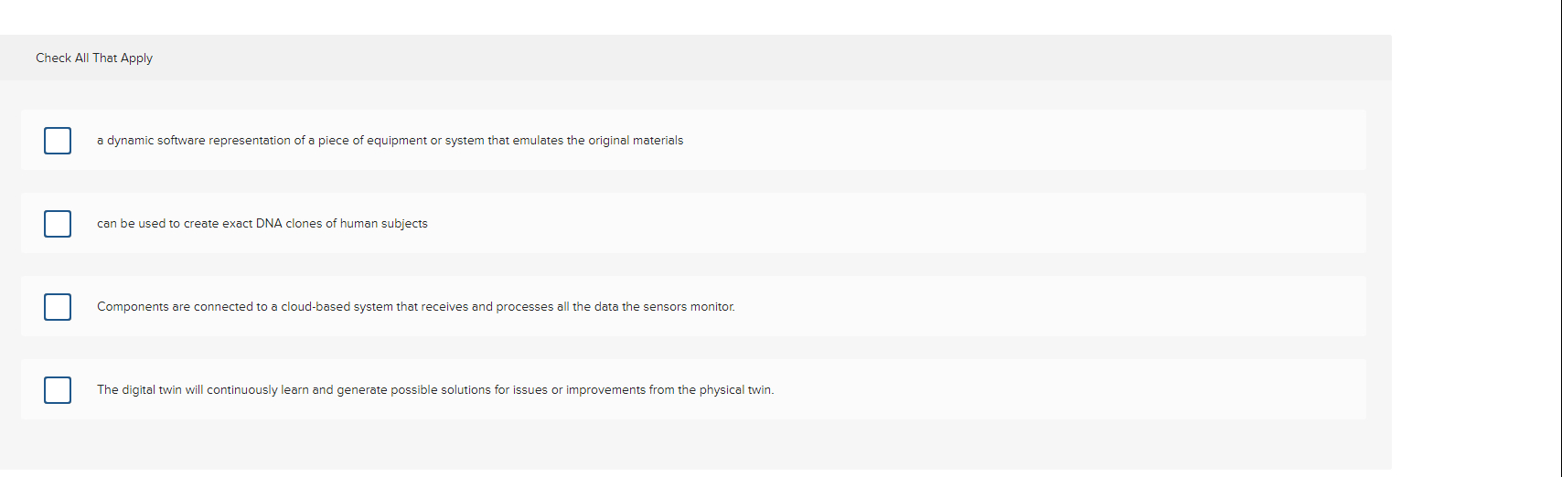 Solved Check All That Applya dynamic software representation | Chegg.com