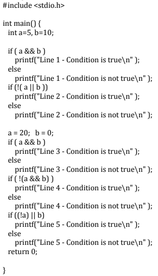 Solved #include int main() { int a=5, b=10; if ( a && b) | Chegg.com